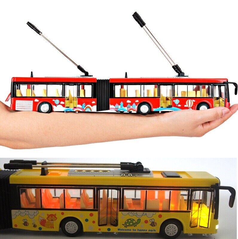 WOWMART.COM.AU -Kid Bus Model Toy Sound & Light Pull Back Diecast Tram ...