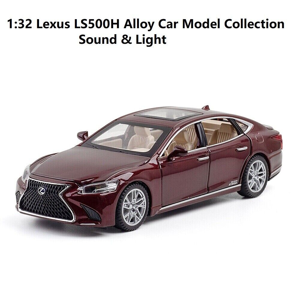 1:32 Alloy Lexus LS500H Car Model Sound Light Pull Back Car Model Toy ...