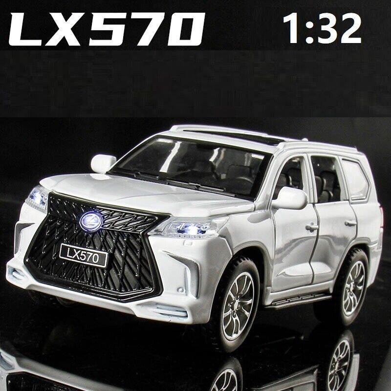 WOWMART.COM.AU -1:32 Alloy Lexus LX570 Car Model Sound Light Pull Back ...