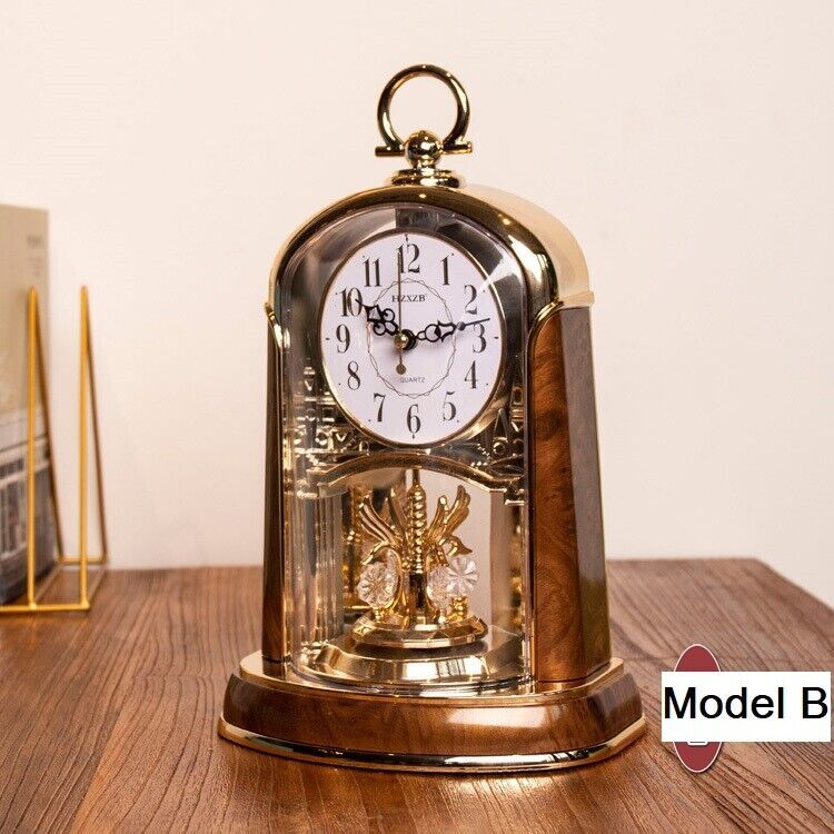 WOWMART.COM.AU -Desktop Rotating Pendulum Clock Euro Retro Home Decor ...