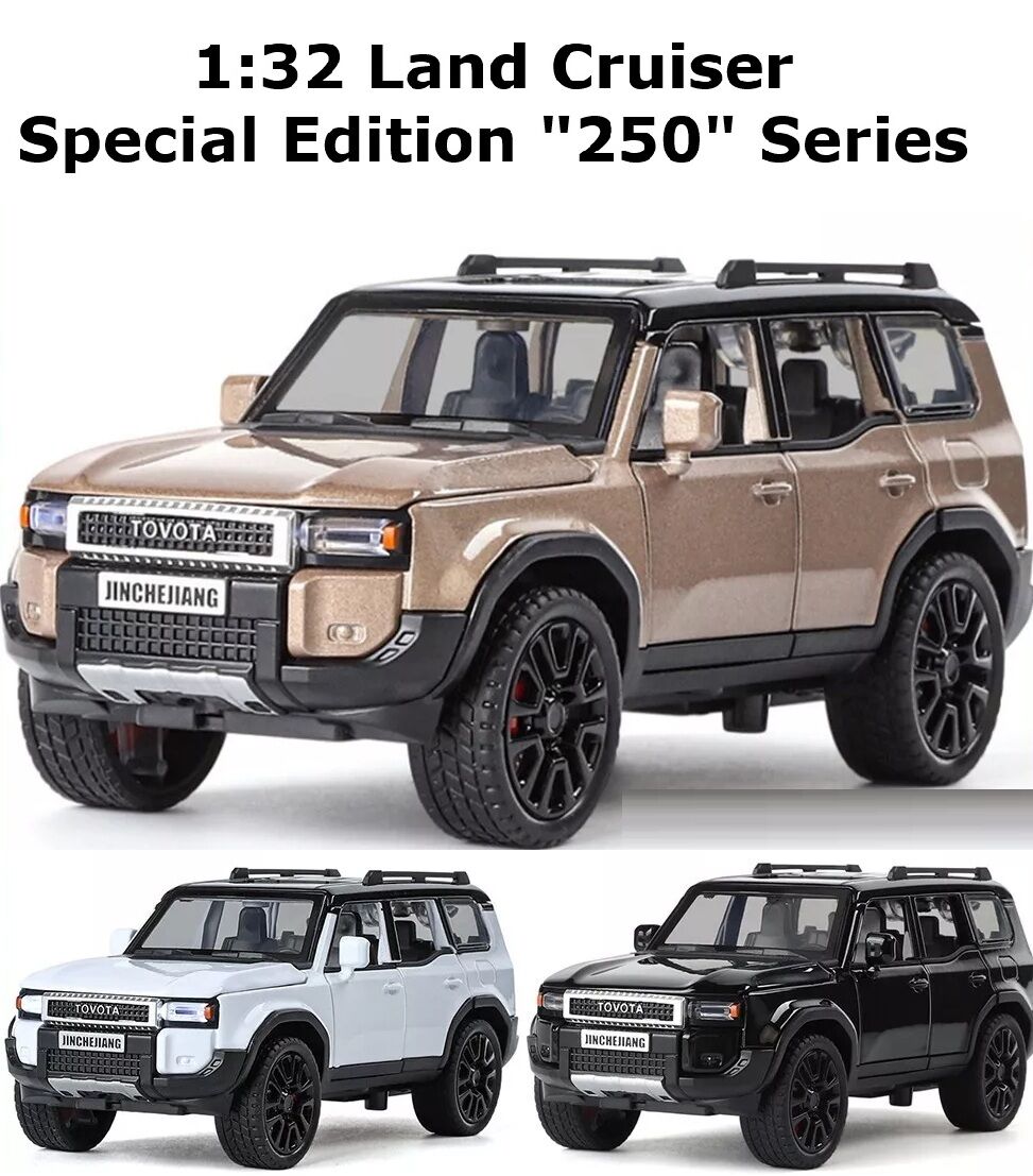 WOWMART.COM.AU -1:32 Toyota 2025 Land Cruiser Prado Car Model & Stand 250 Series Special Edition