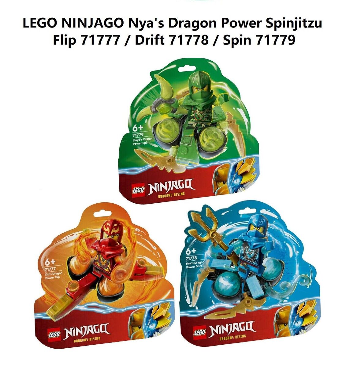 LEGO NINJAGO Nya's Dragon Power Spinjitzu Flip 71777 / Drift 71778 / Spin 71779