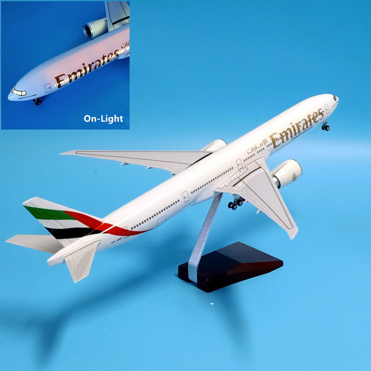 WOWMART.COM.AU -1:160 Fly Emirates Boeing B777 Plane Model / LED Light ...