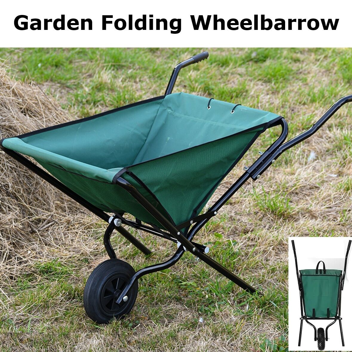 WOWMART.COM.AU -Garden Yard Folding Hanging Wheelbarrow Utility Rolling ...