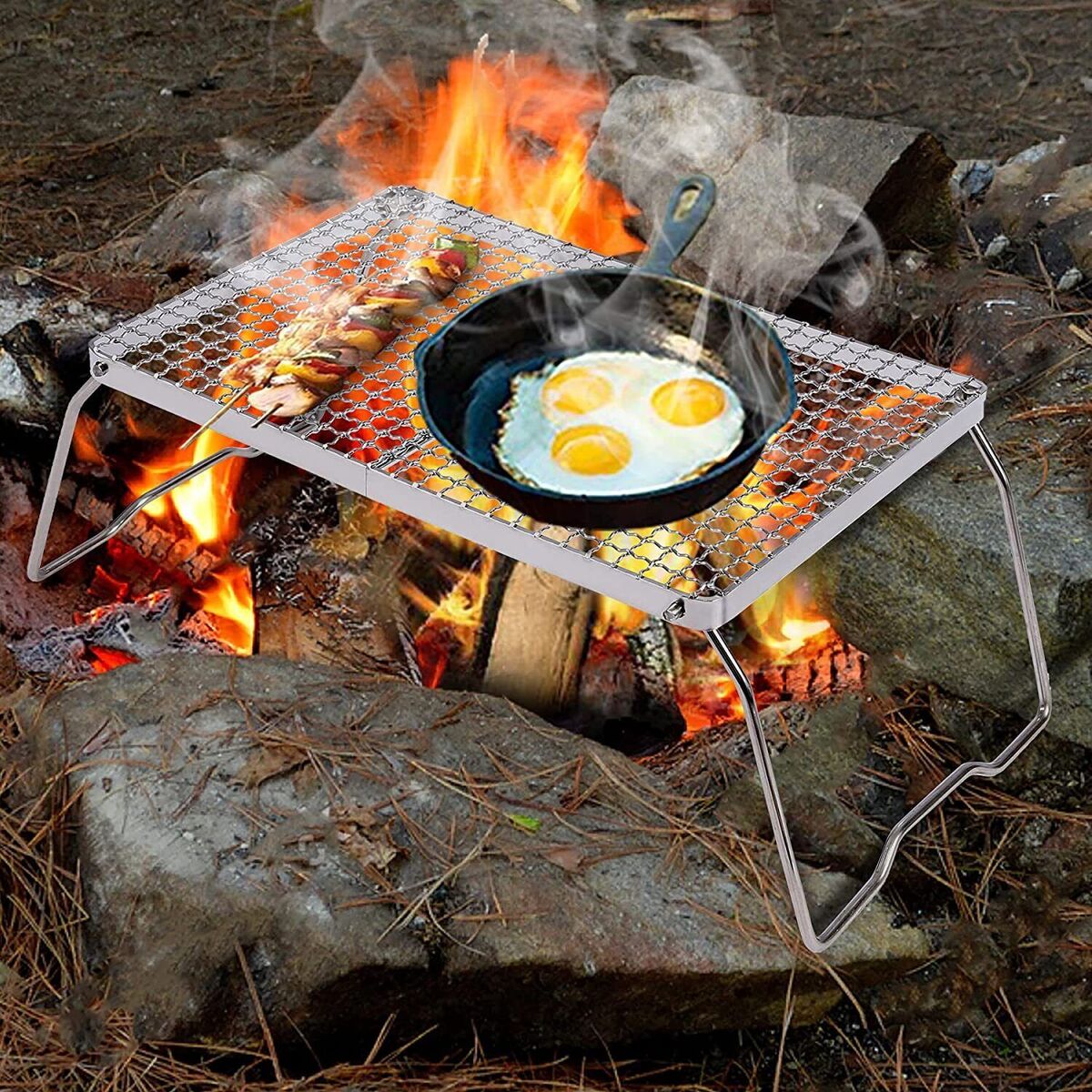 WOWMART.COM.AU -Folding Portable Camping Fire Stove Cooking Grill ...