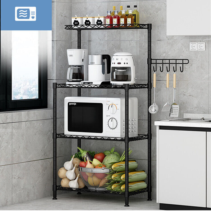 Wire Shelving Unit Metal Storage Rack Shelf Kitchen Bathroom Office ...